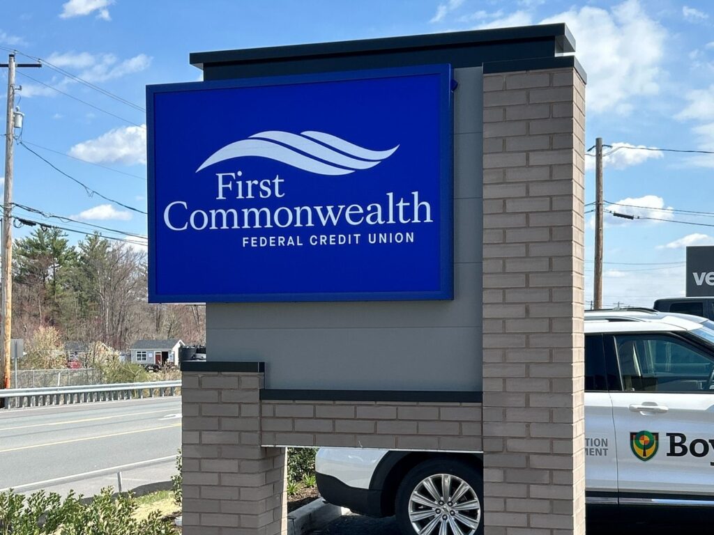 Monument Sign Installed at First Commonwealth Federal Credit Union ...